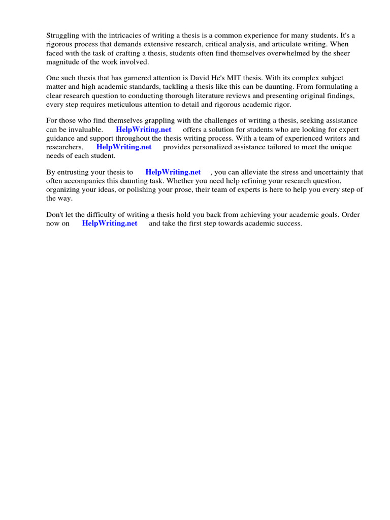 David He Mit Thesis | PDF | Thesis | Artificial Intelligence