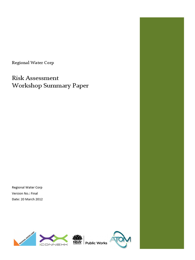 Reg Corp Ra | PDF | Risk | Water Purification
