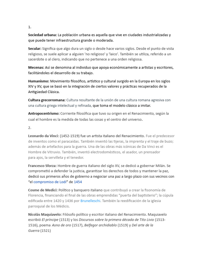 Historia Tarea Humanismo | Descargar gratis PDF | Renacimiento | Humanismo