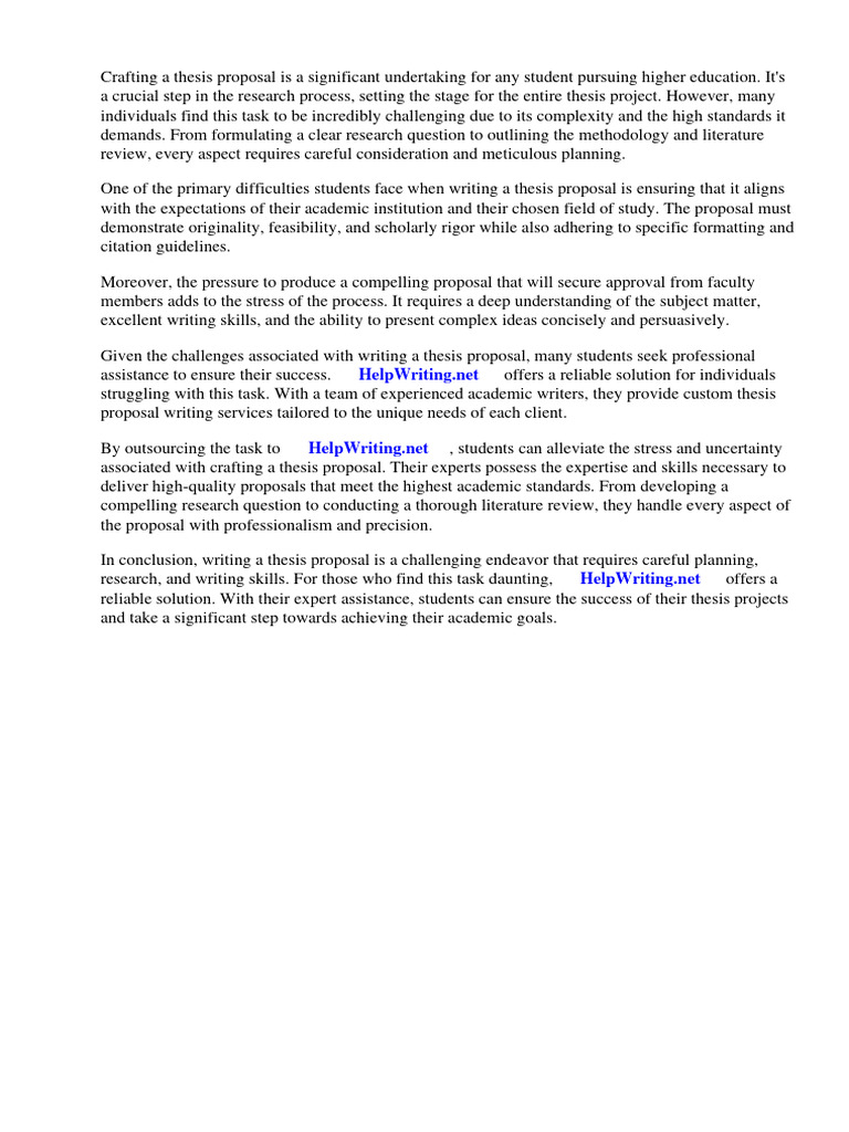 How Does a Thesis Proposal Look Like | PDF | Thesis | Essays