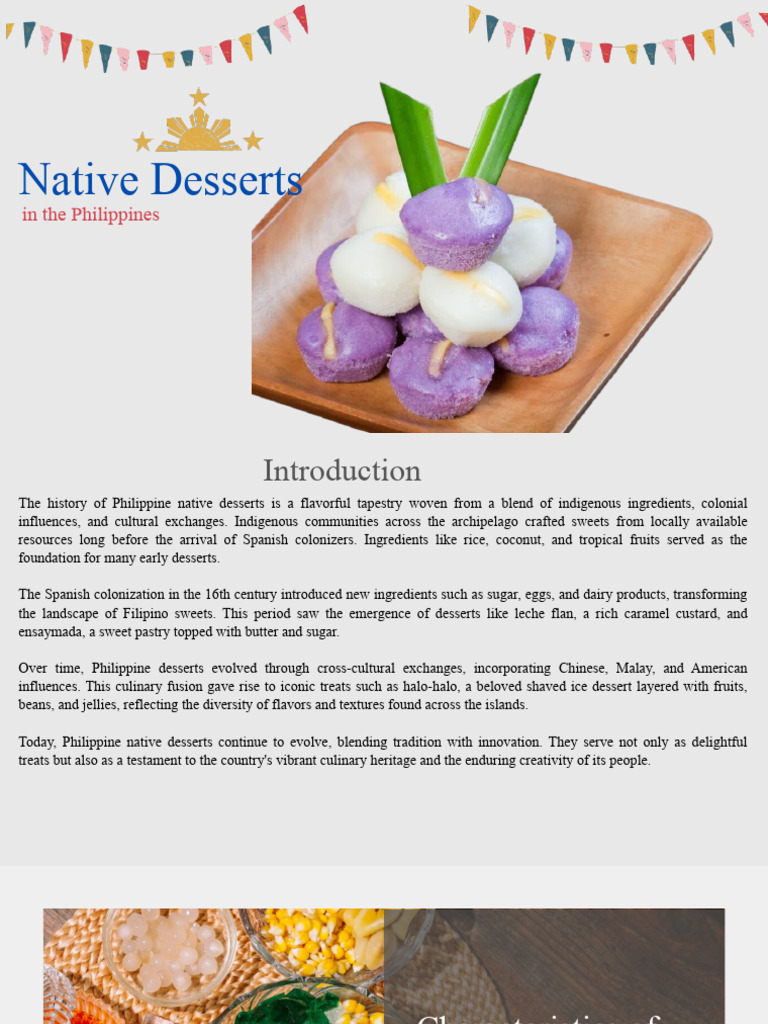 Traditional Filipino Native Desserts | PDF | Desserts | Philippine Cuisine