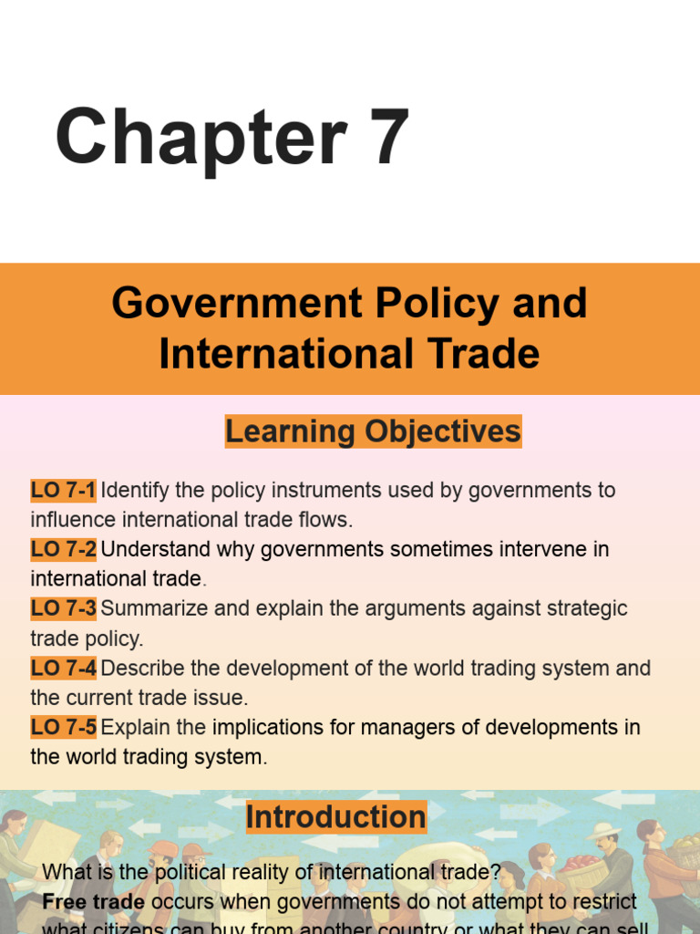 Chapter 7 - Government Policy and International Trade | PDF | World ...