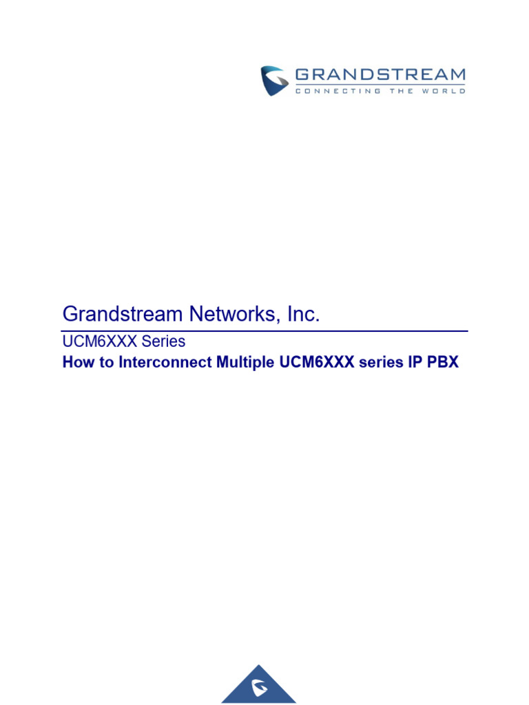 How To Interconnect Multiple UCM6XXX Series IP PBX | PDF | Session Initiation Protocol ...