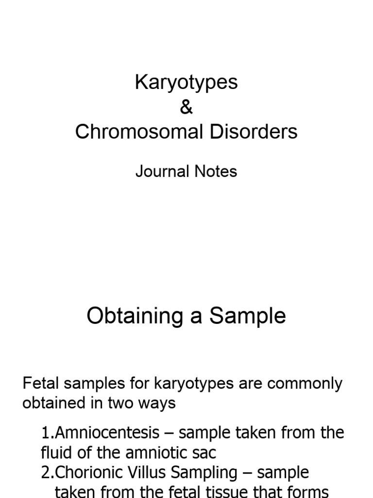 Karyotypes and Chromo Disorders Notes | PDF | Karyotype | Genetics