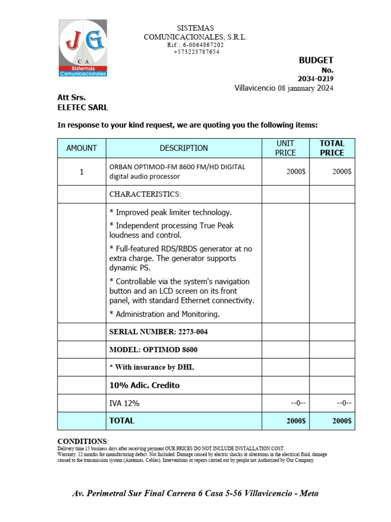Orban 8600 Final | PDF