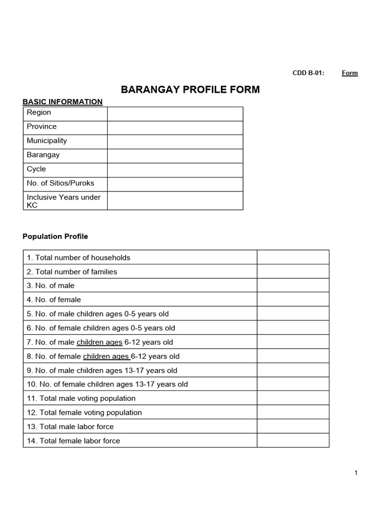 Barangay Profile | PDF | Water | Flood