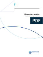 Ib Physics Data Booklet 2025 | PDF | Electronvolt | Area