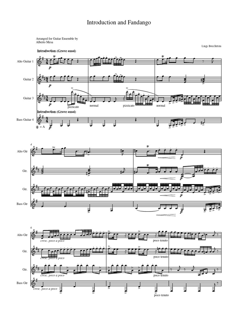 Introduction and Fandango Sib 6 | Download Free PDF | Notation | Musical Compositions