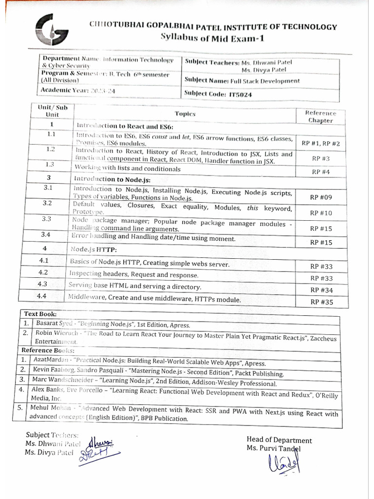 FSD Syllabus | PDF