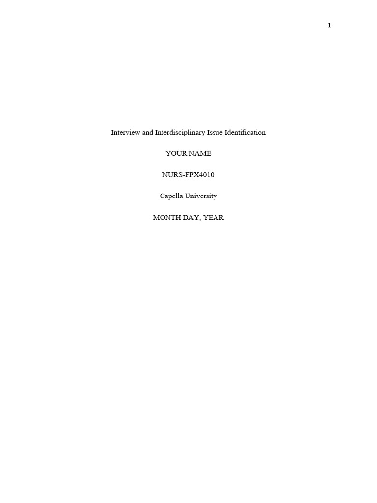 Interview and Interdisciplinary Issue Identification | PDF | Self-Improvement