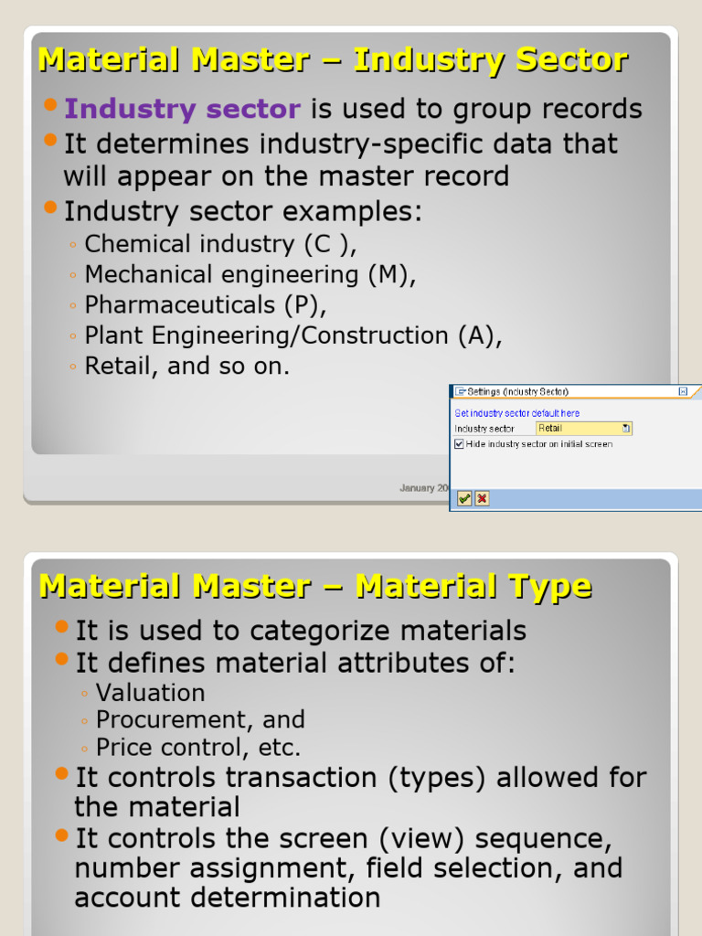 SAP Material Master Overview | PDF | Valuation (Finance) | Cost