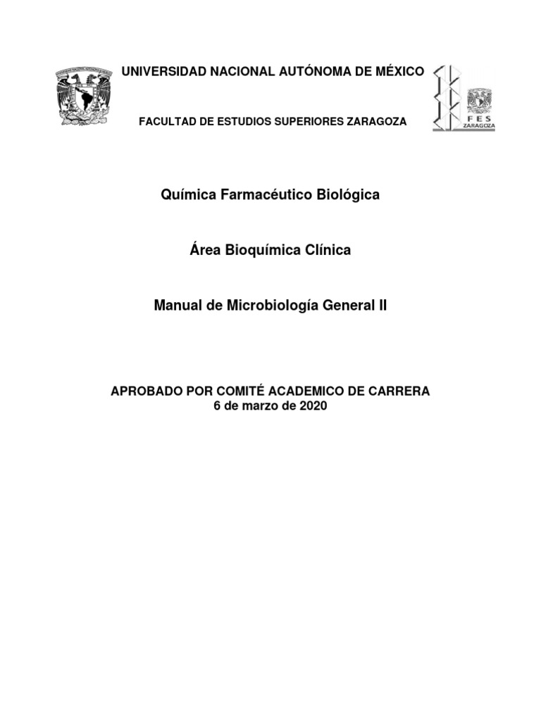 Manual Microbiología General 2 - FES Zaragoza - UNAM | PDF | Tinción