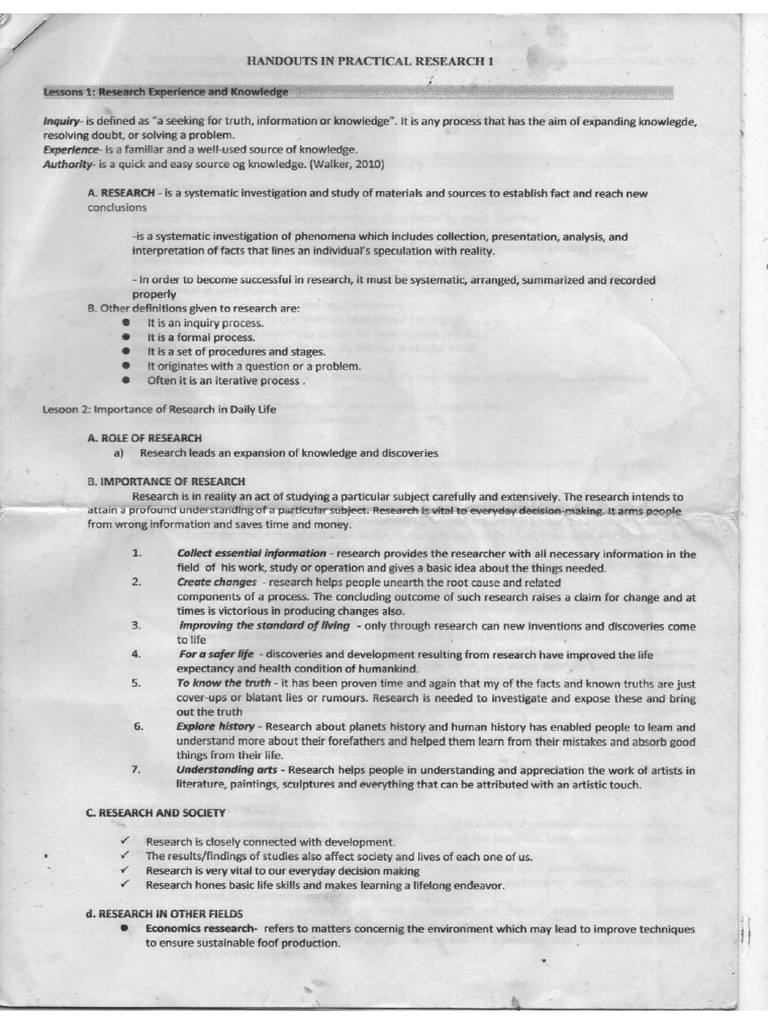 PR Exam Reviewer 1 | PDF | Citation | Methodology