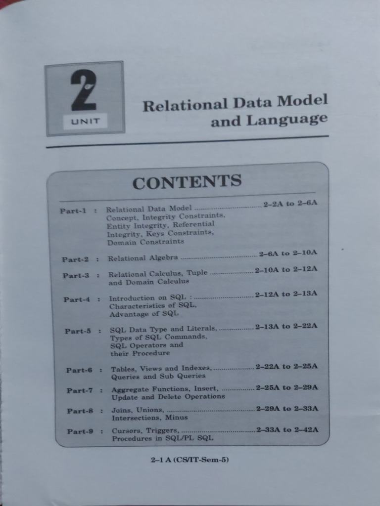 DBMS (Unit-2) | PDF | Relational Database | Relational Model