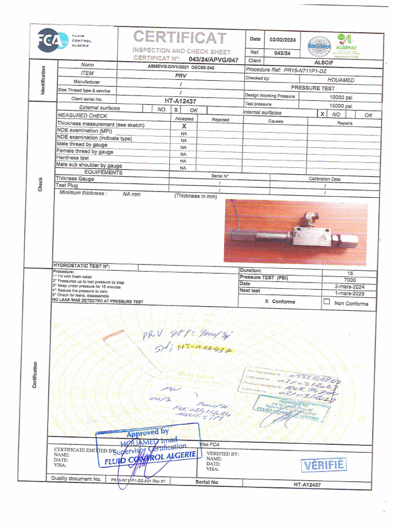 PRV SN HT A12437 | PDF