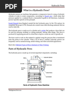 Hydraulic Press - Diagram, Working, Types & Application (PDF) | PDF ...
