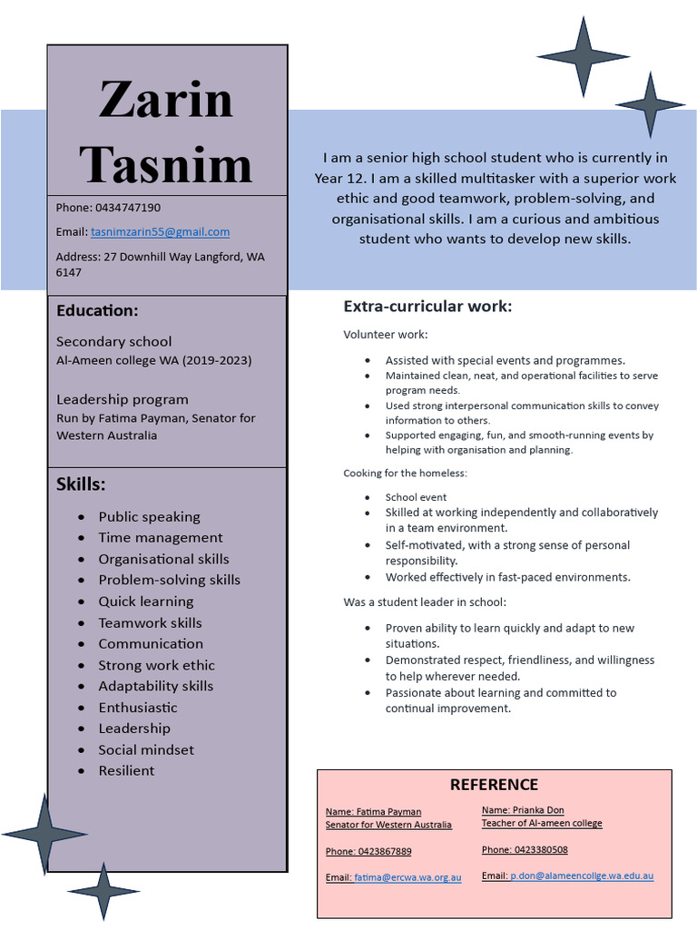Zarin Tasnim Resume 2 | PDF