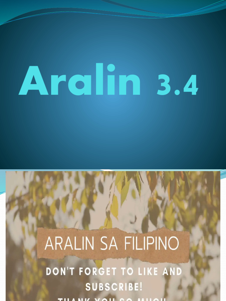 Aralin 3 1 2 PPT Filipino 9 | PDF