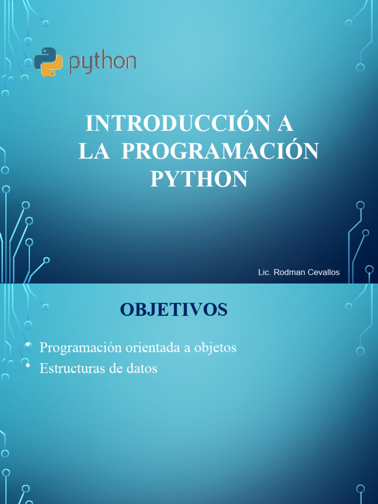 Introducción A La Programación - Python | Descargar gratis PDF | Objeto (informática) | Python ...