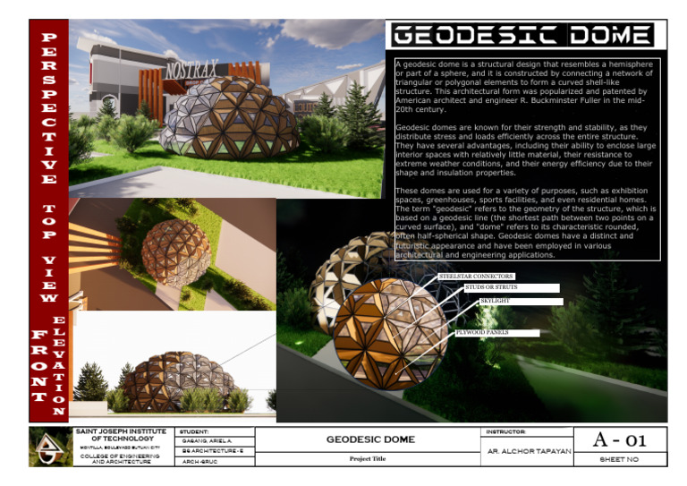 Geodesic Pdf Pdf Dome Building Engineering