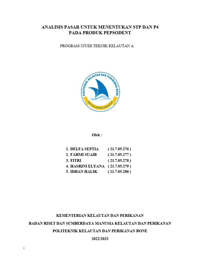 Analisis Pasar Untuk Menentukan STP Dan p4 | PDF