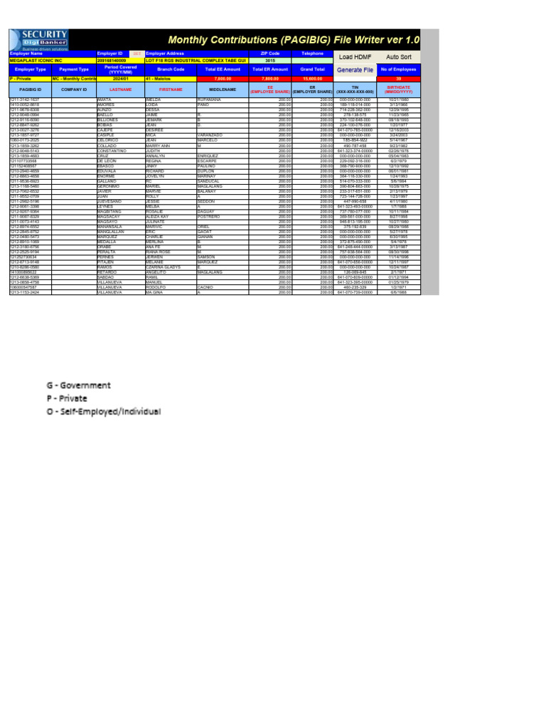 Sbc_pagibig_template_megaplast Iconic Inc 06-2023 - 01 January 2024 | PDF