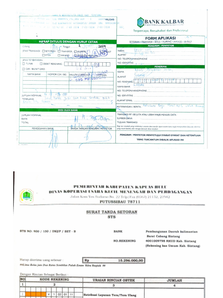 Surat Tanda Setoran | PDF