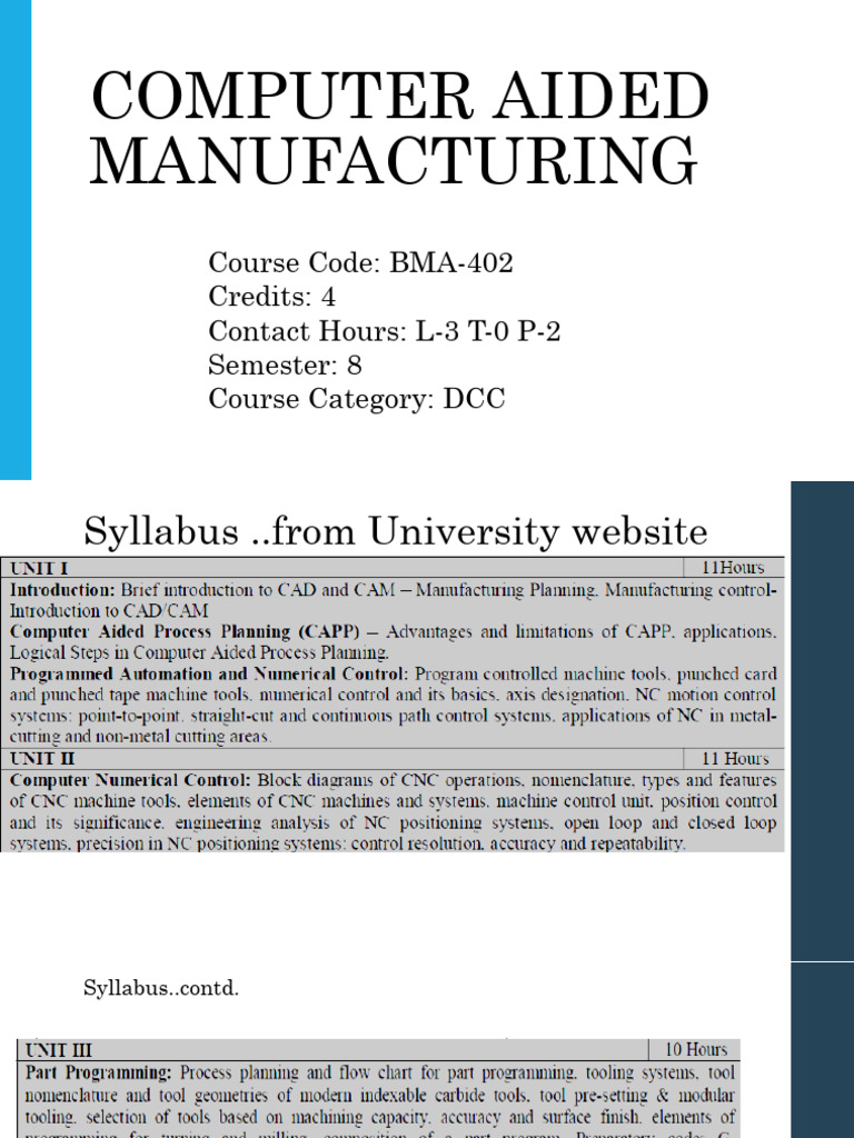 Introduction To CAM | PDF | Computer Aided Design | Automation