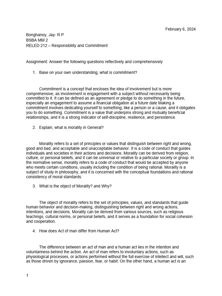 RELED | PDF | Morality | Rationality