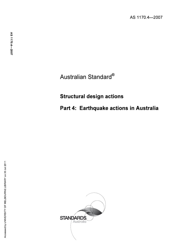 AS 1170.4-2007 Earthquake Loads - Unlocked-1 | PDF