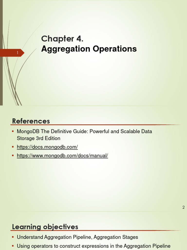 04 - Aggregation Operations | PDF | Mongo Db | Computing