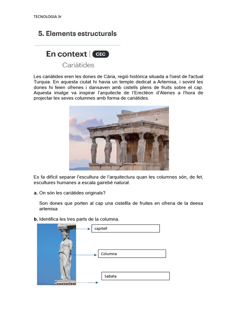 Activitats Elements Estructurals | PDF