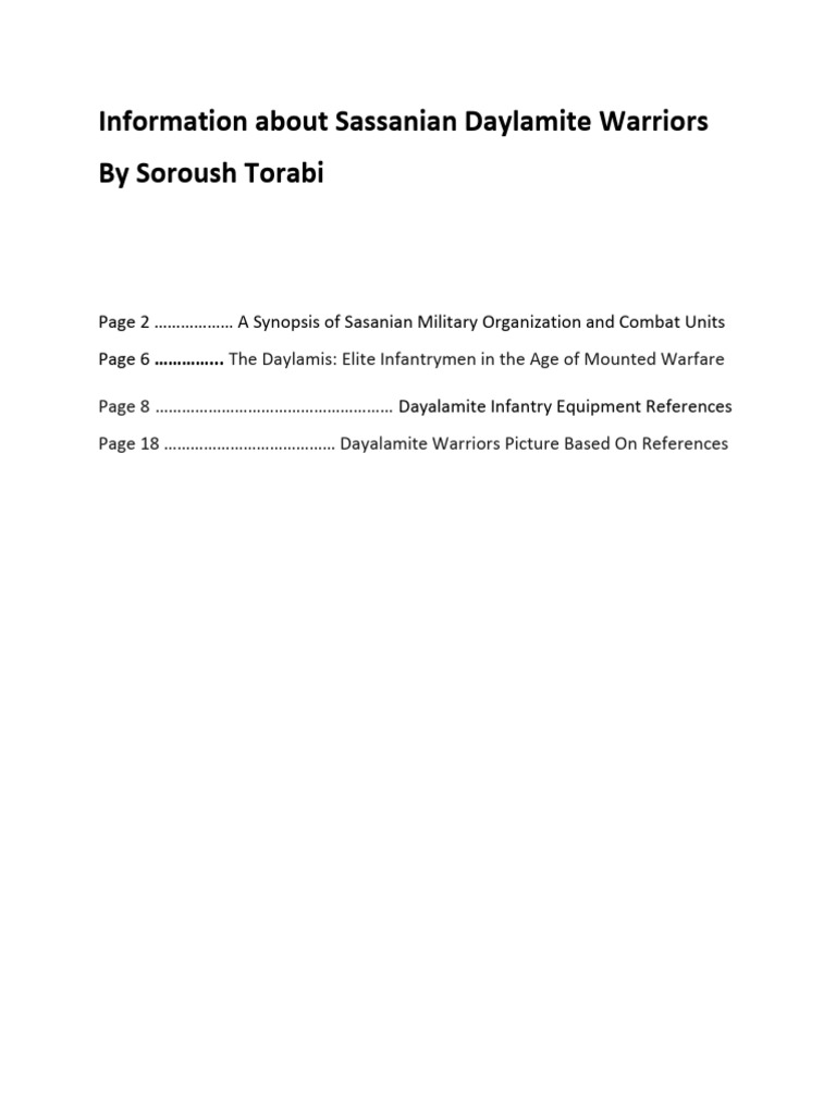 Information About Dayalamite Warriors by Soroush Torabi-1 | PDF ...