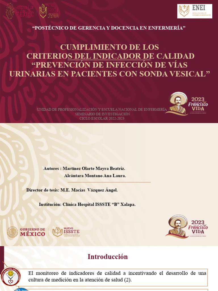 Cumplimiento de Los Criterios Del Indicador de Calidad Prevención de ...