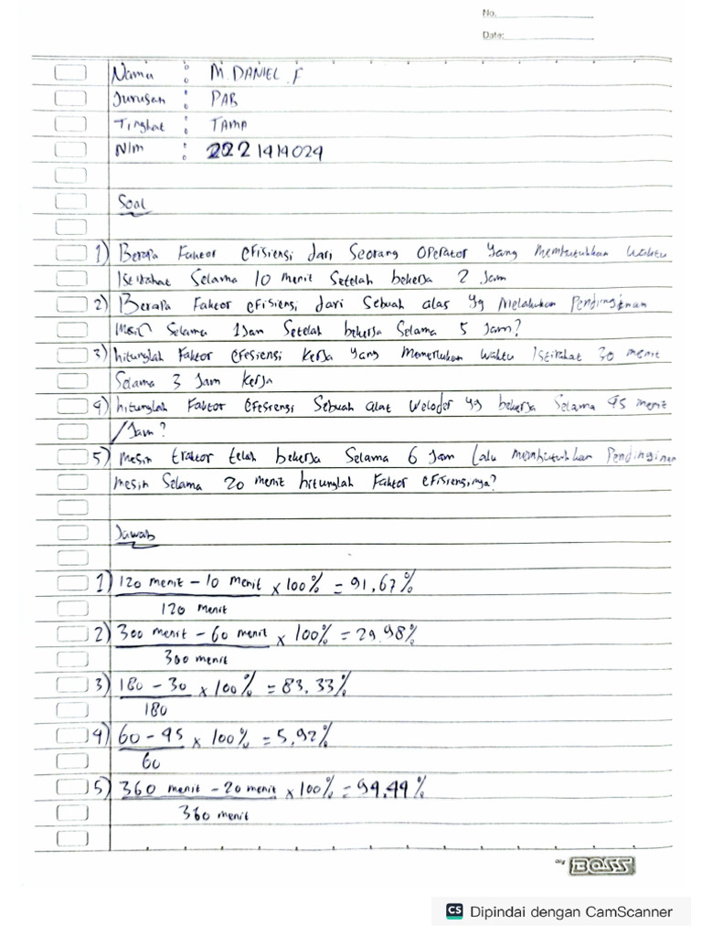 Daniel - Soal+jawaban (1-7) Bab-Lv | PDF