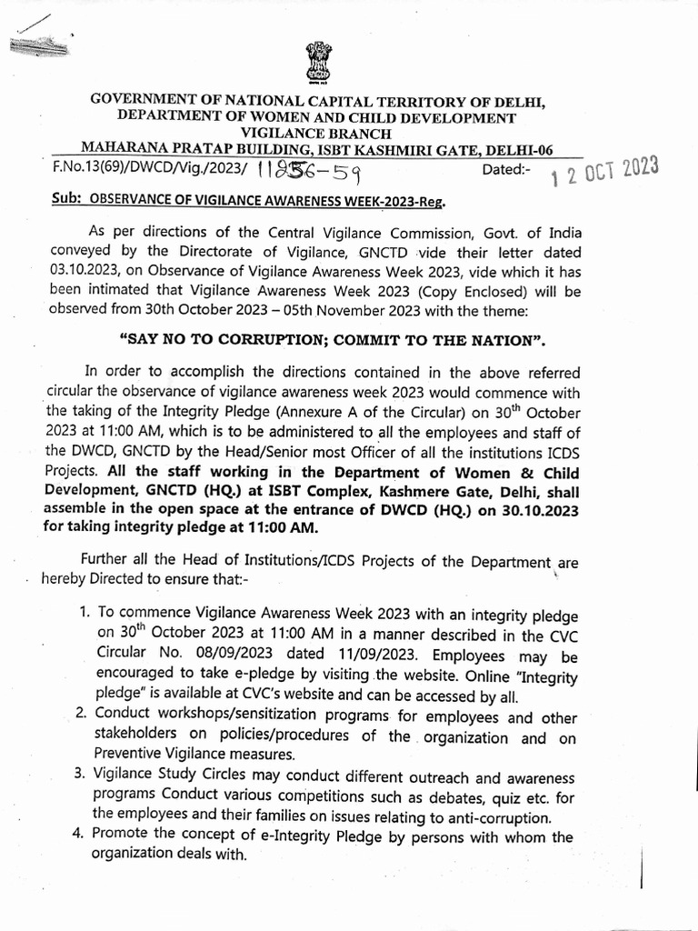 Vigilance Awareness | PDF | Integrity | Corruption