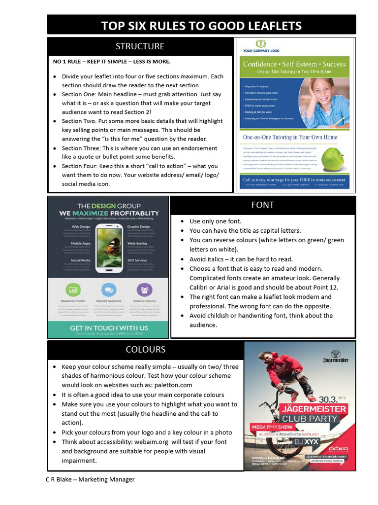 Writing Good Leaflets | PDF | Communication Design | Mass Media