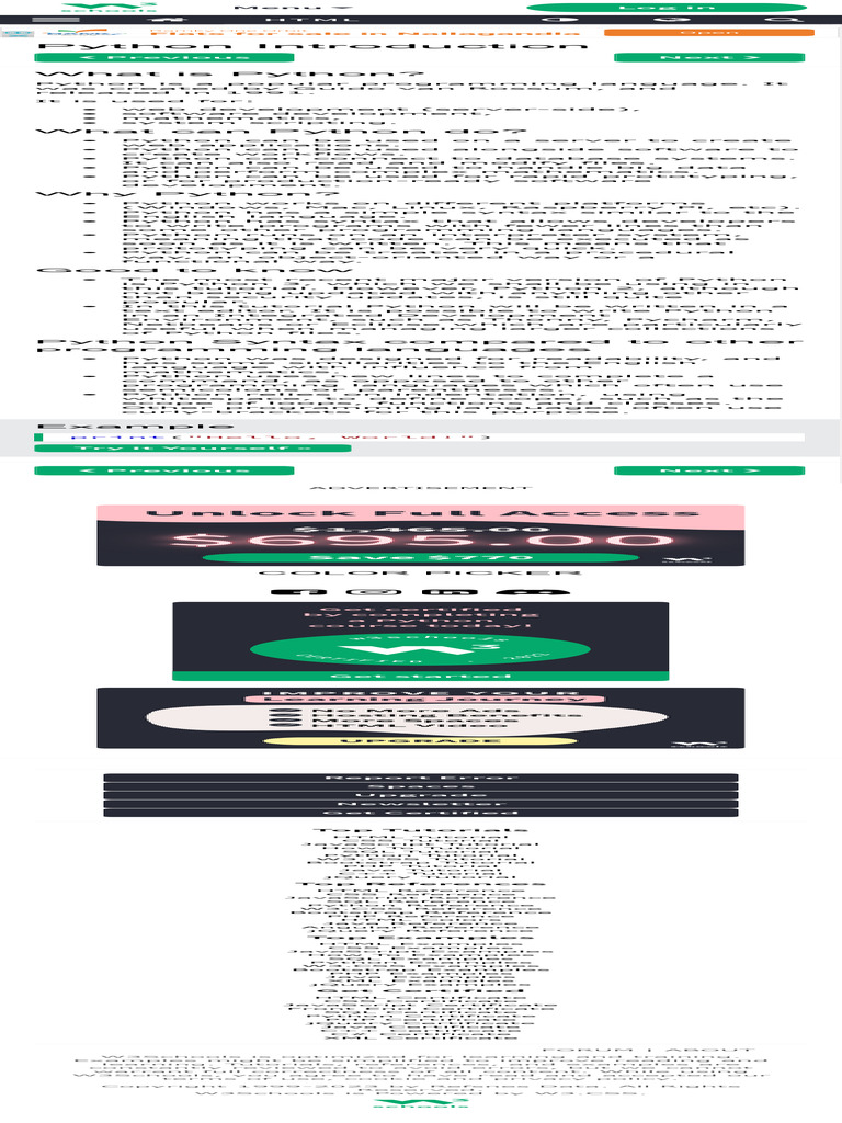Introduction to Python | PDF | Python (Programming Language) | Php