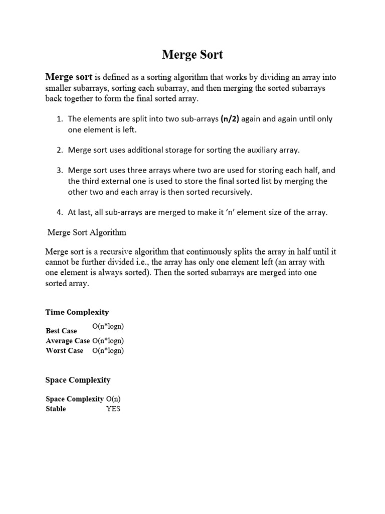 Merge_Sort | PDF | Mathematical Logic | Computing Merge_Sort | PDF | Mathematical Logic | Computing