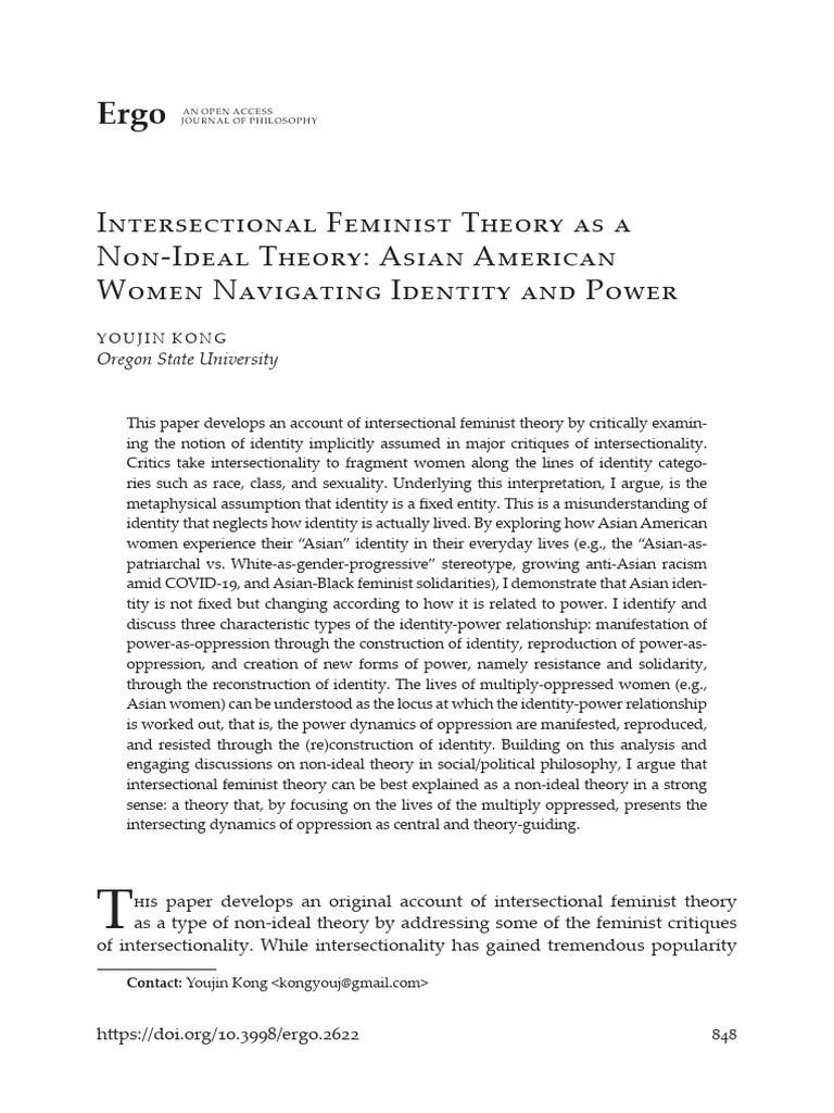 Intersectional Feminism and Identity Power | PDF | Intersectionality ...