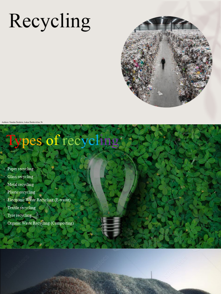 Student Presentation on Recycling | PDF | Home & Garden | Science ...