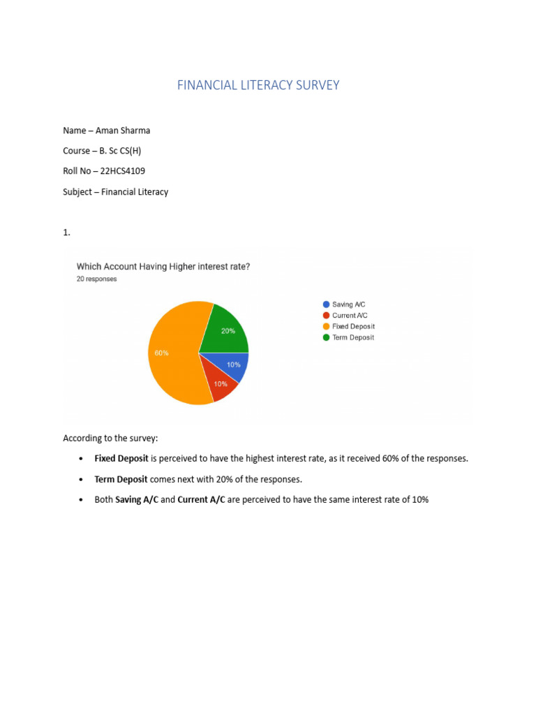 vac_survey financial literacy | PDF | Investing | Risk