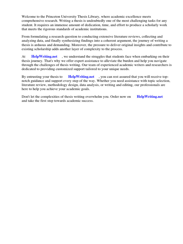 Princeton Thesis Library Guide | PDF | Libraries | Thesis