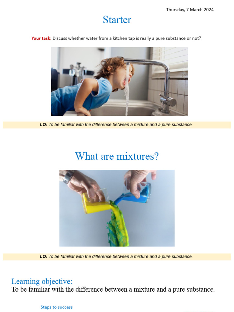 Lesson 1 - What Are Mixtures | PDF | Mixture | Solubility