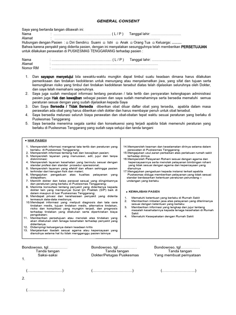 Form General Consent | PDF
