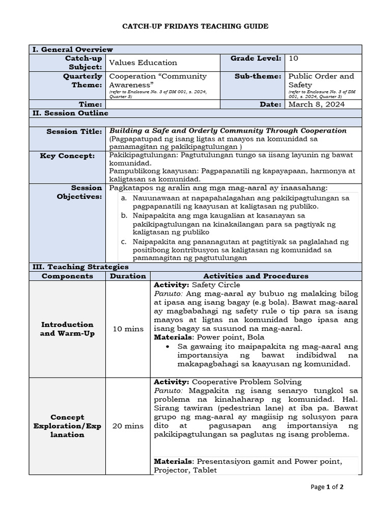 g10 LP - March 8 Catch Up | PDF