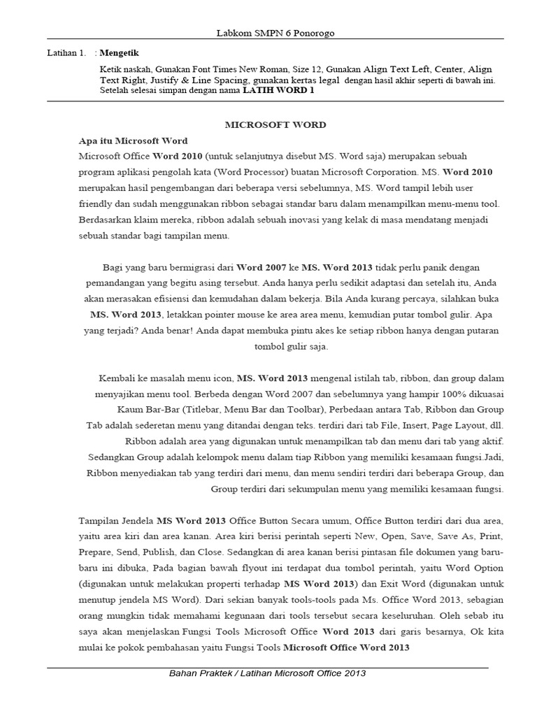 Panduan Praktik Word dan Sejarah Microsoft | PDF