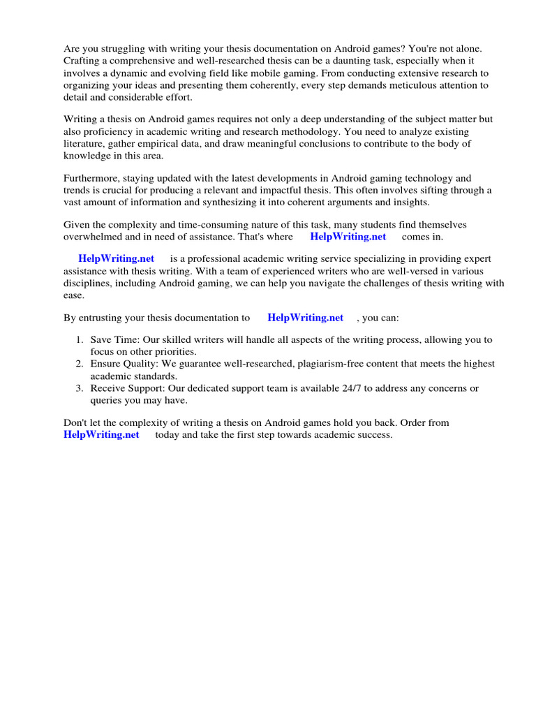 Android Games Thesis Documentation | PDF | Video Games | Unity (Game Engine)