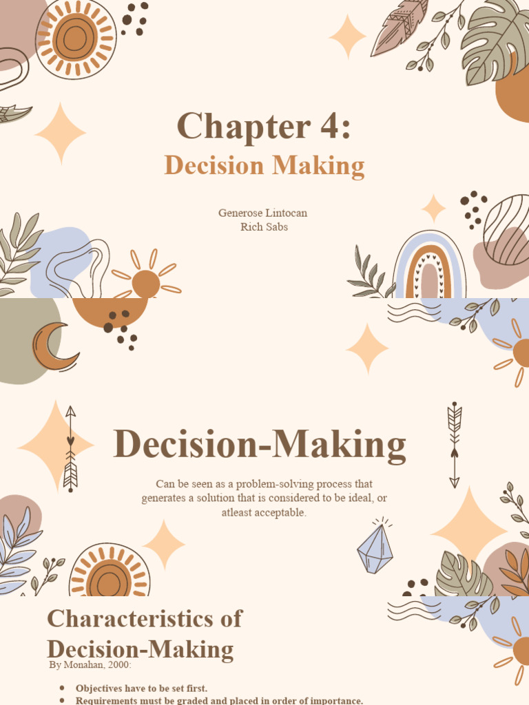 CFLM, Report Decision Making | PDF | Business | Self-Improvement