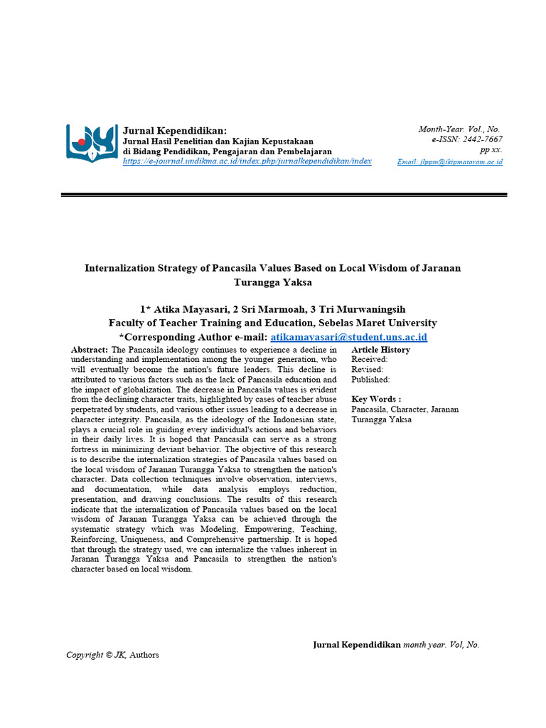 Journal Template in English Ok II | PDF